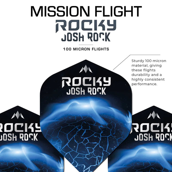 Mission Josh Rock 100 Micron No2 Std Flights – Aussie Dart Supplies Online